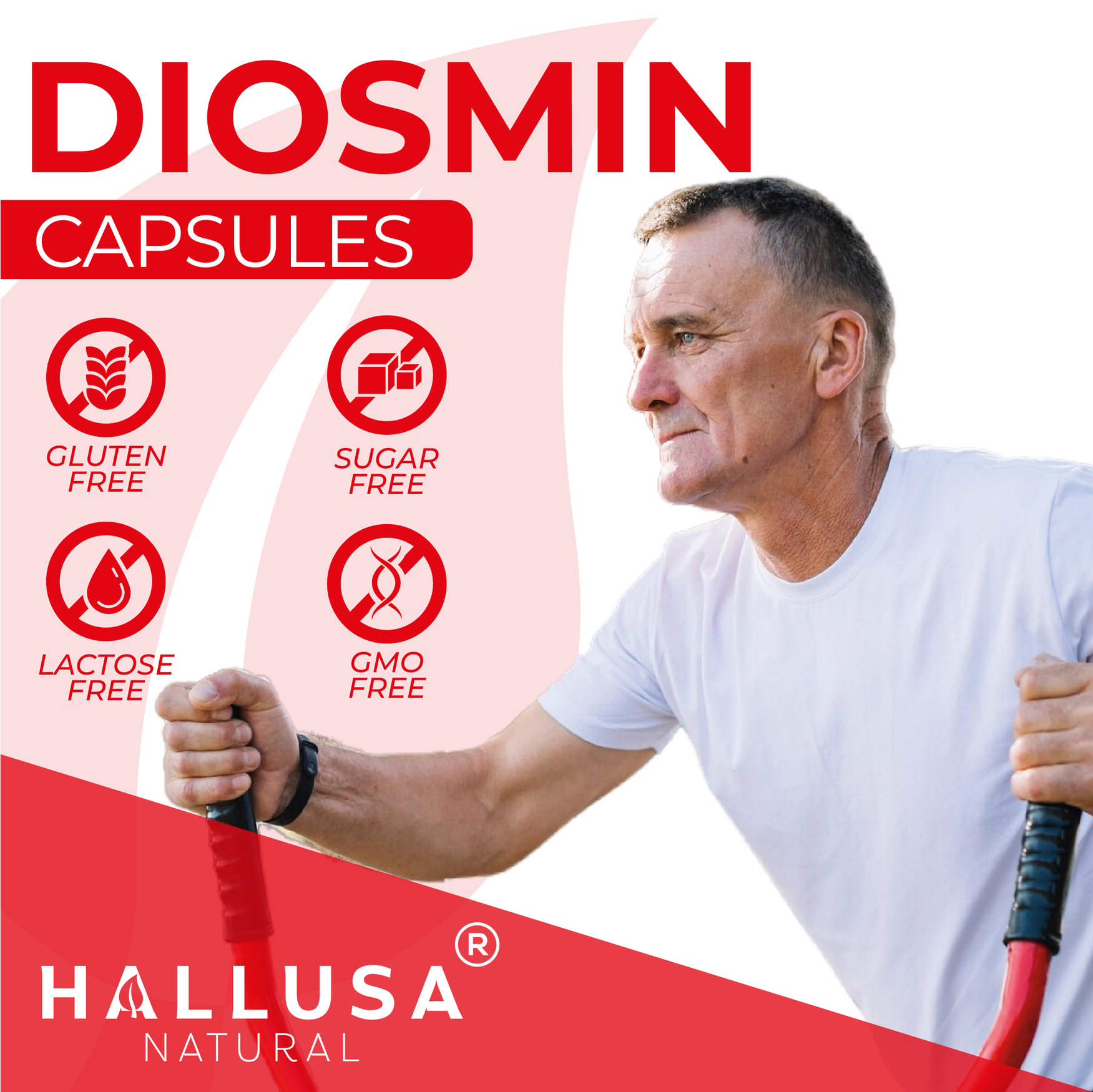 Hallosmine 300 mg - Diosmin circulation support - Supplement 60 capsul ...
