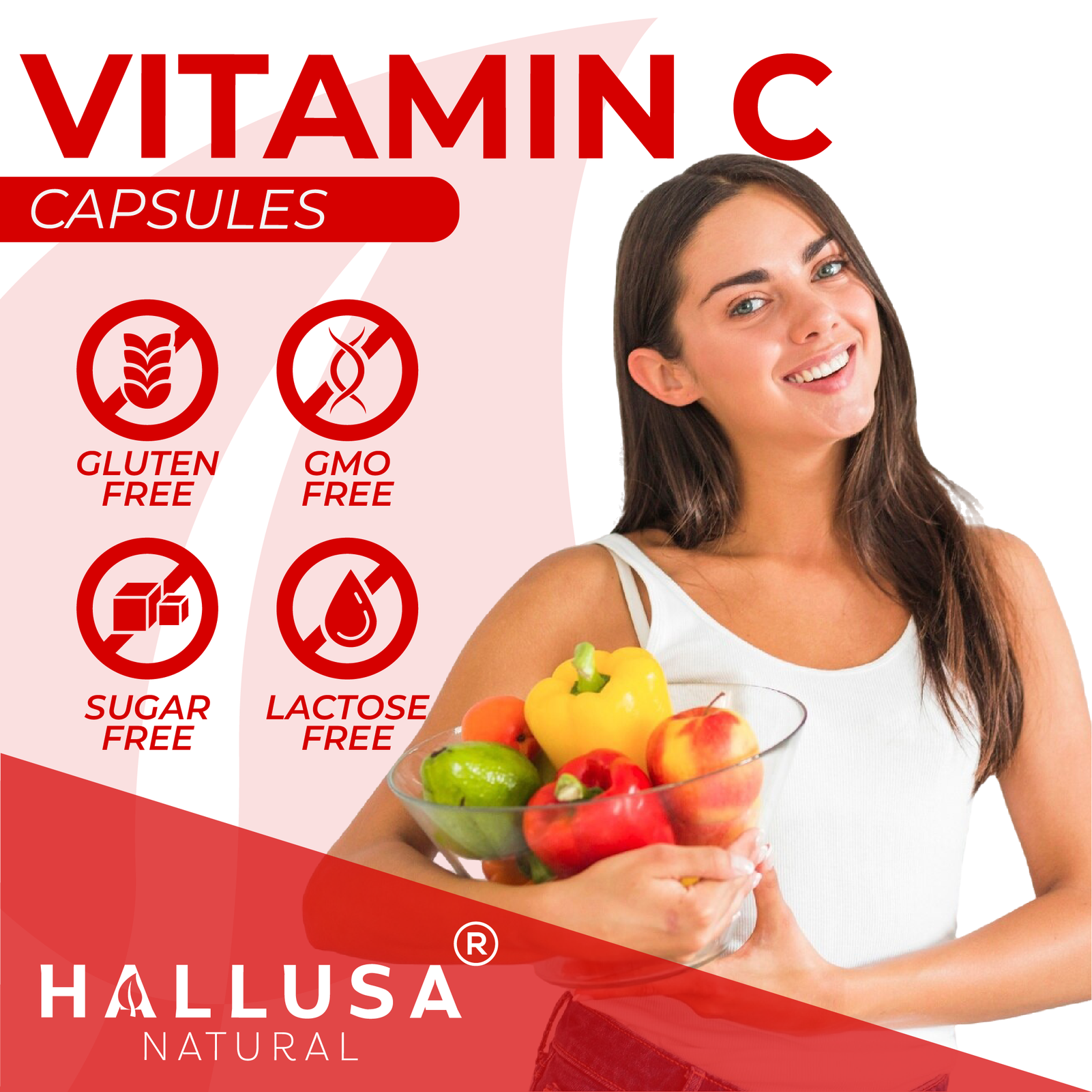 Vitamin C 1000mg, 60 Capsules - High Absorption - Immune Support Suppl ...